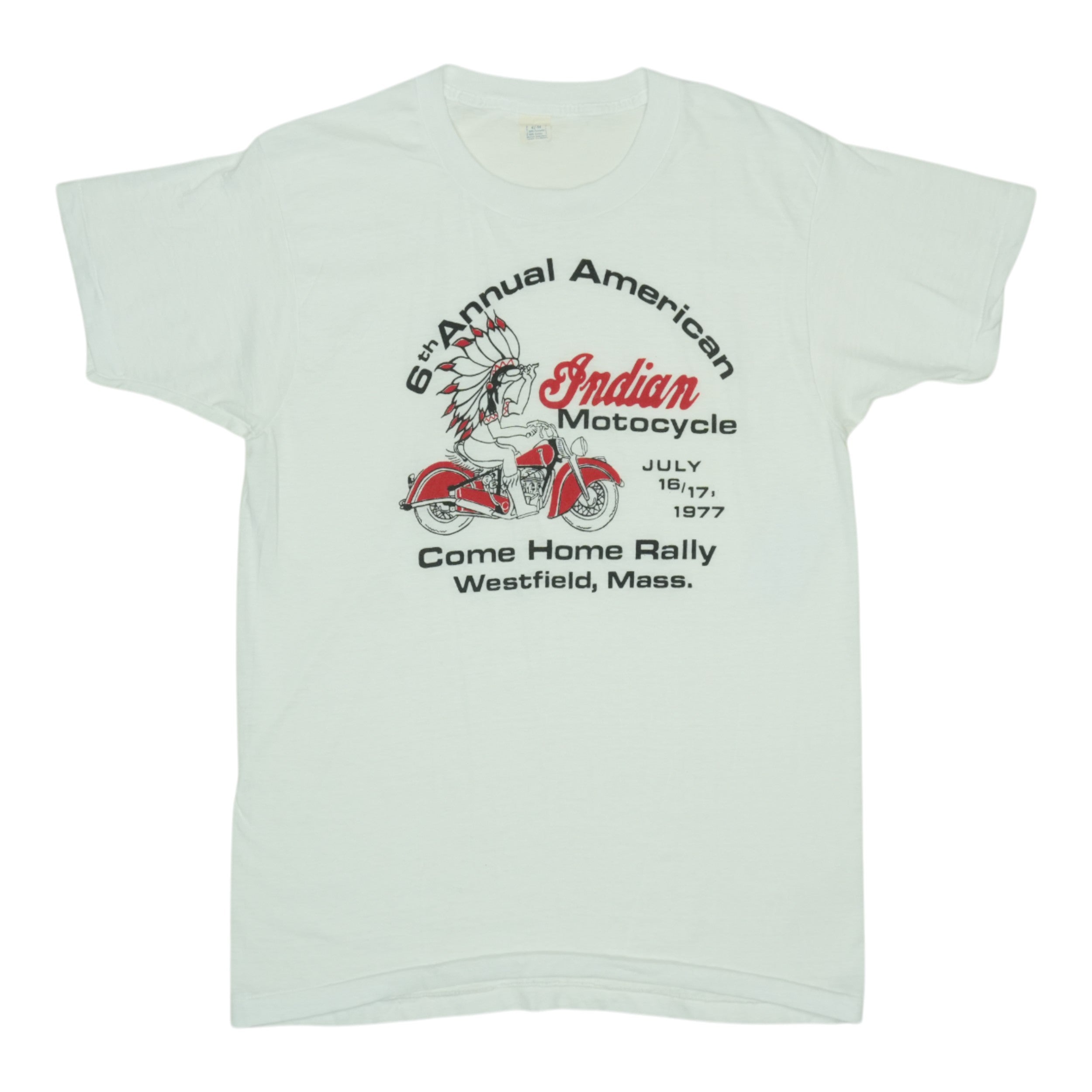 1977 Indian Motorcycles 6th Annual Come Home Rally Shirt | Vintage ...