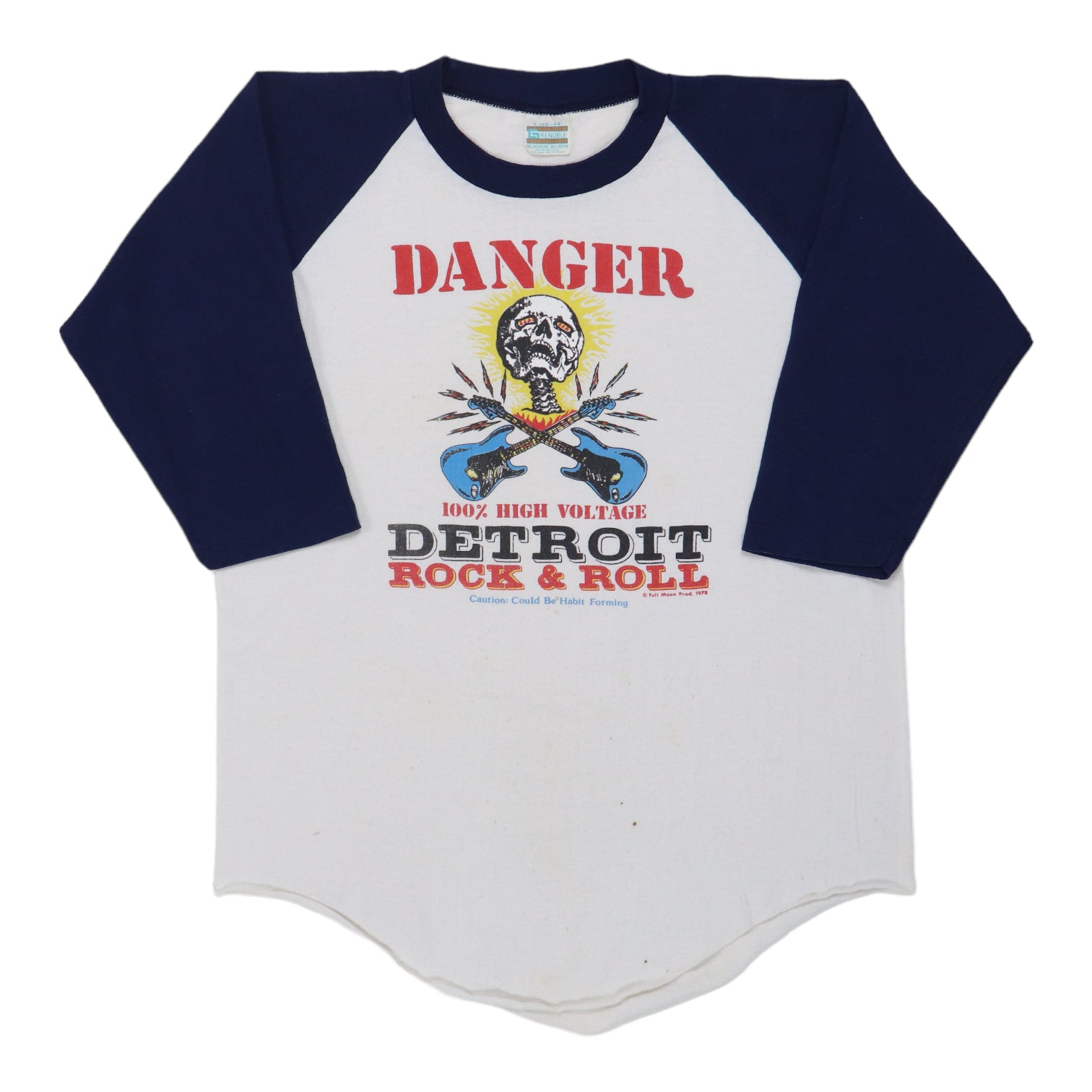 1978 Danger Detroit Rock & Roll Jersey Shirt | Authentic Vintage Je ...