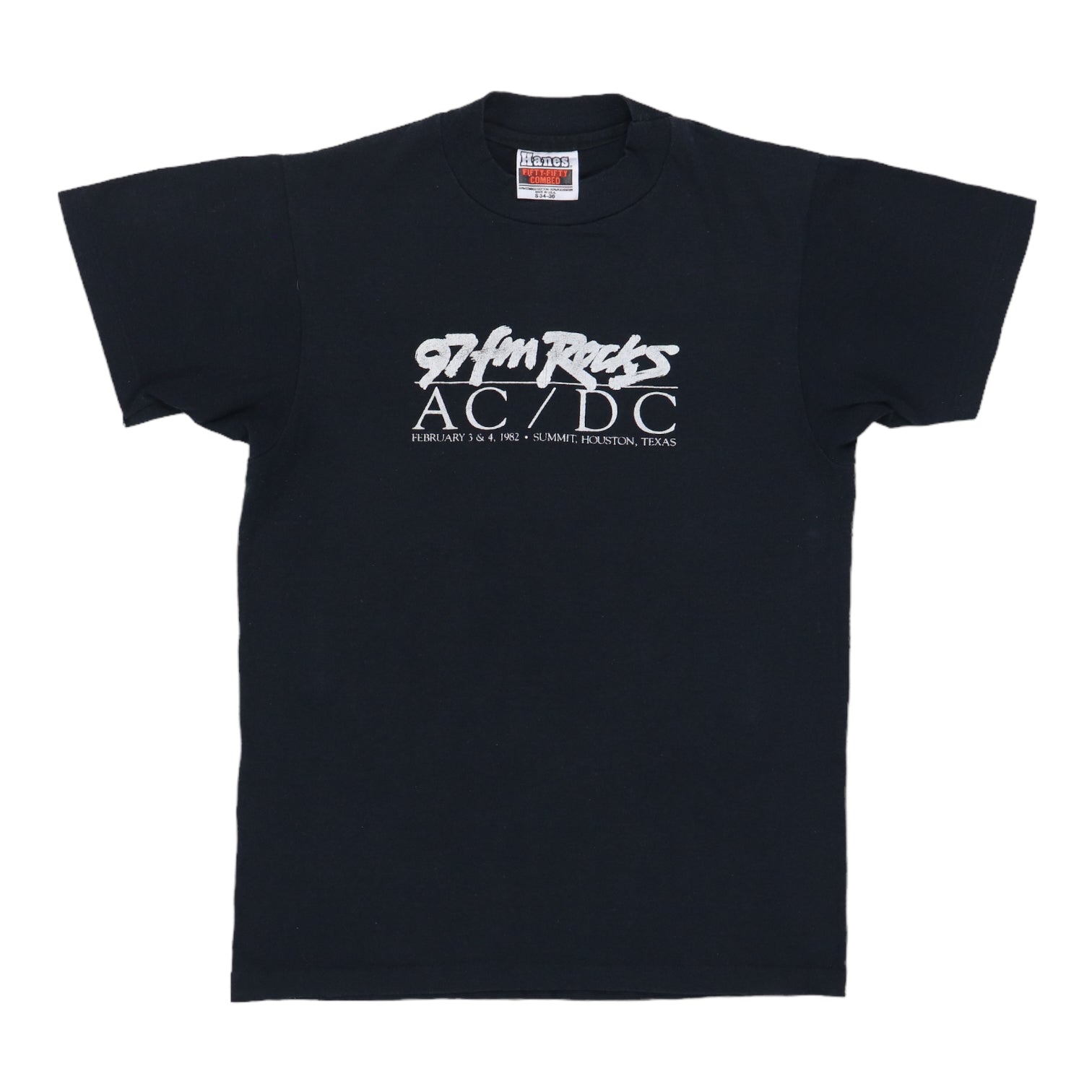 Original vintage 1982 ACDC Houston Texas Concert Shirt | WyCo Vintage