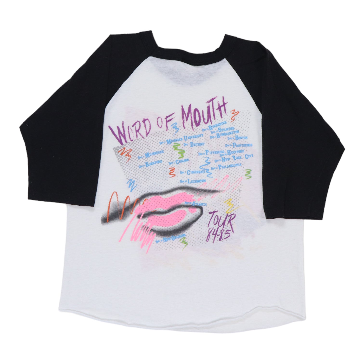 Original vintage 1984 The Kinks Word Of Mouth Tour Jersey Shirt | WyCo ...