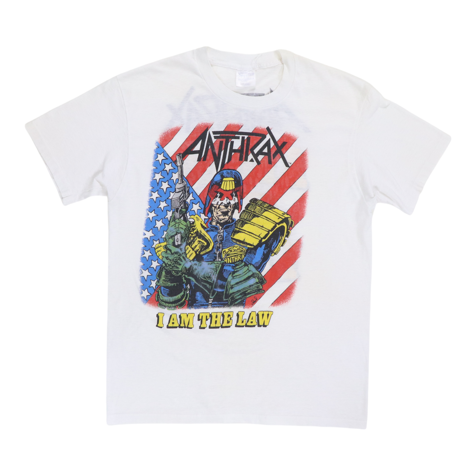 1986 Anthrax Among The Living Judge Dredd Shirt | Authentic Vintage ...