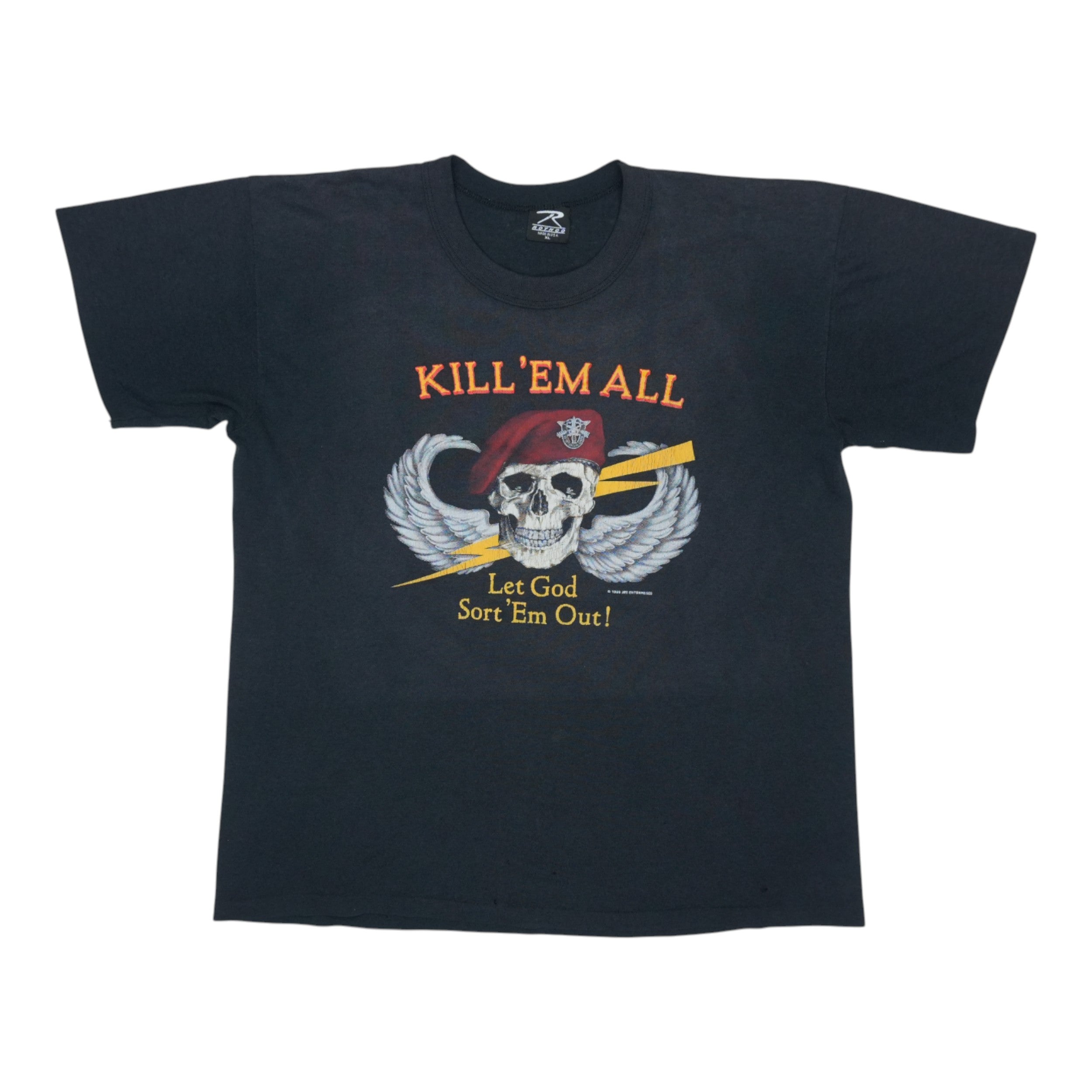 Vintage 1986 Kill Em All Let God Sort Em Out Shirt Shirt | WyCo Vintage