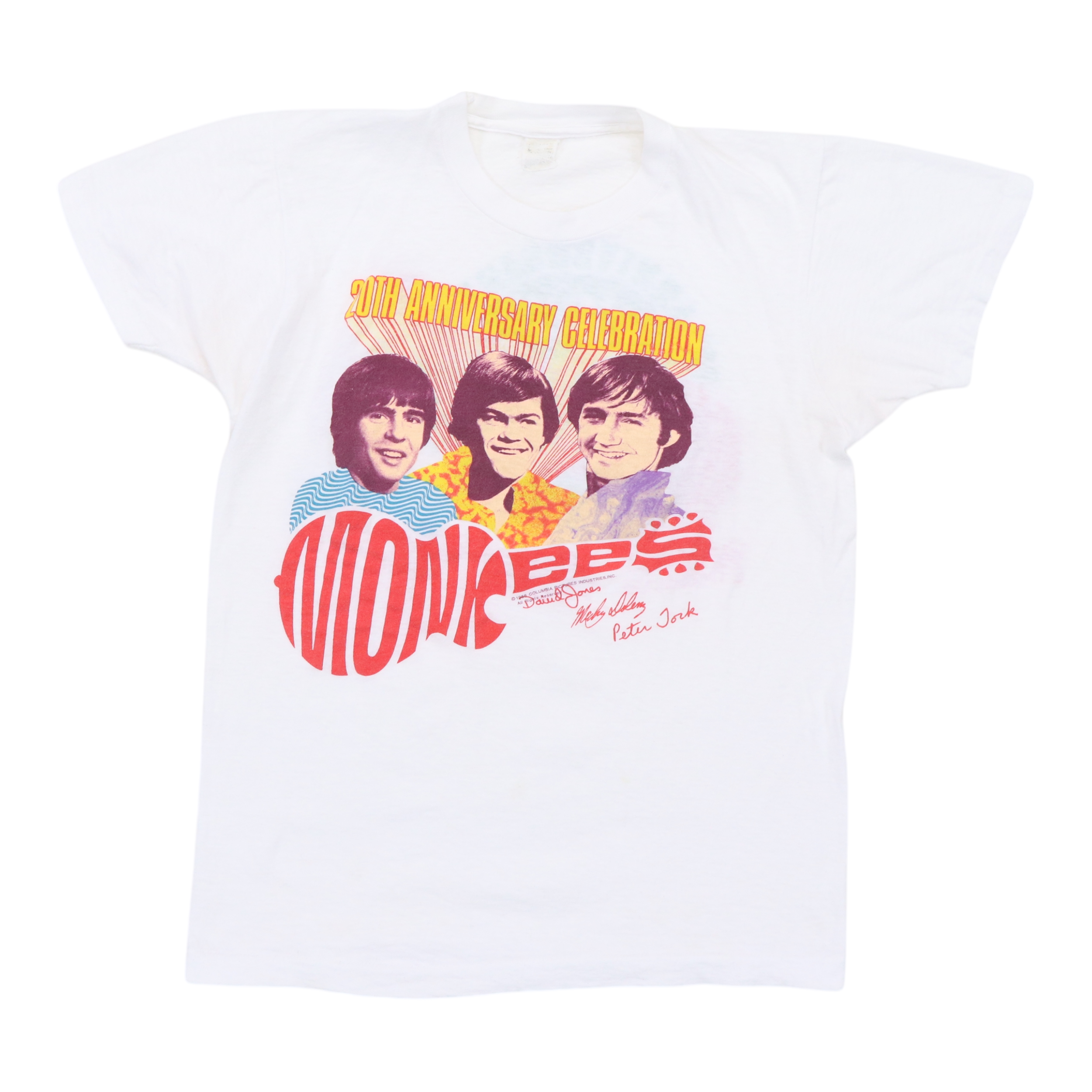 1986 The Monkees 20th Anniversary World Tour Shirt - Authentic Vintage ...