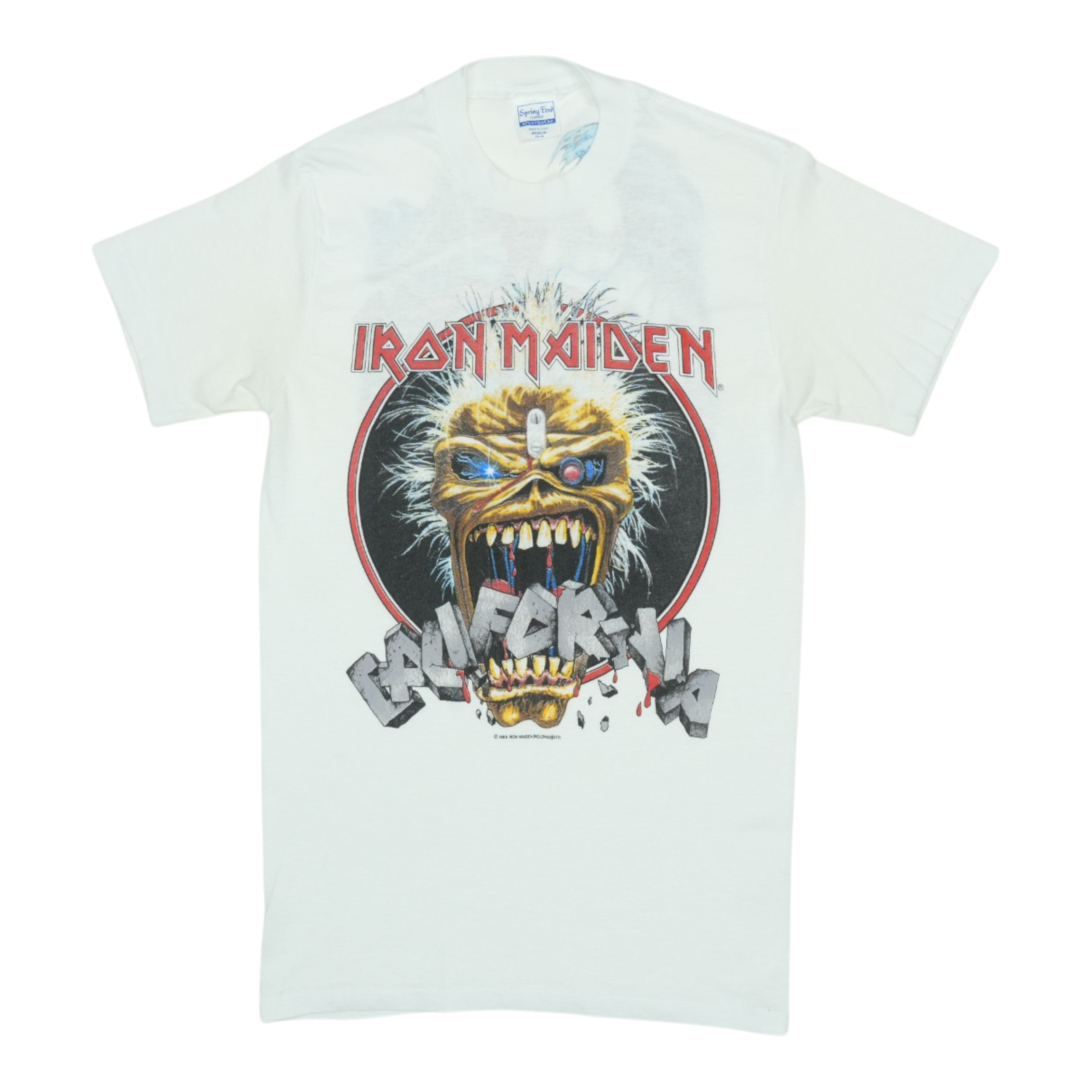 Buy 1988 Iron Maiden California Tour Shirt Vintage T Shirt | WyCo Vintage