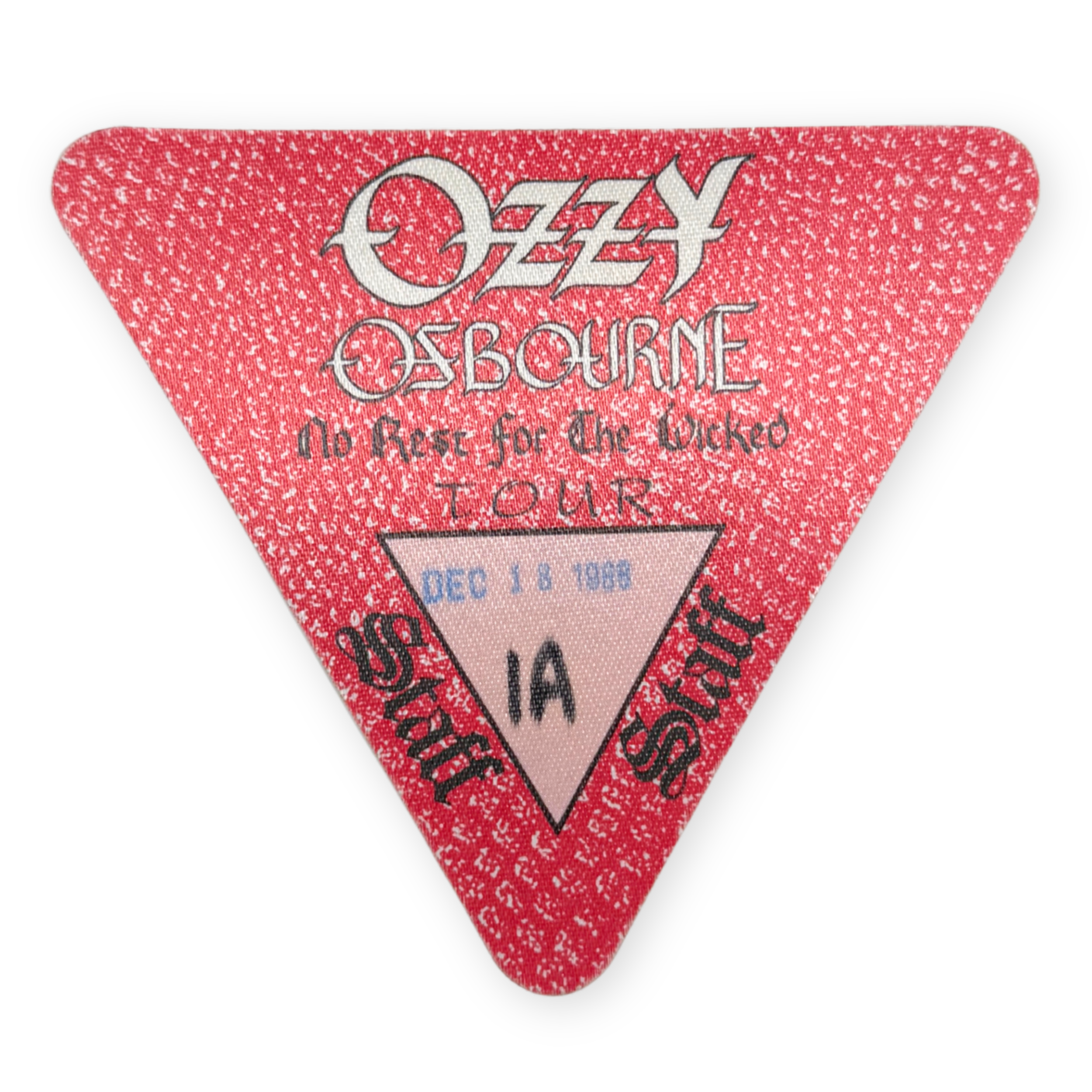 1988 Ozzy Osbourne No Rest For The Wicked Backstage Pass | Authenti ...