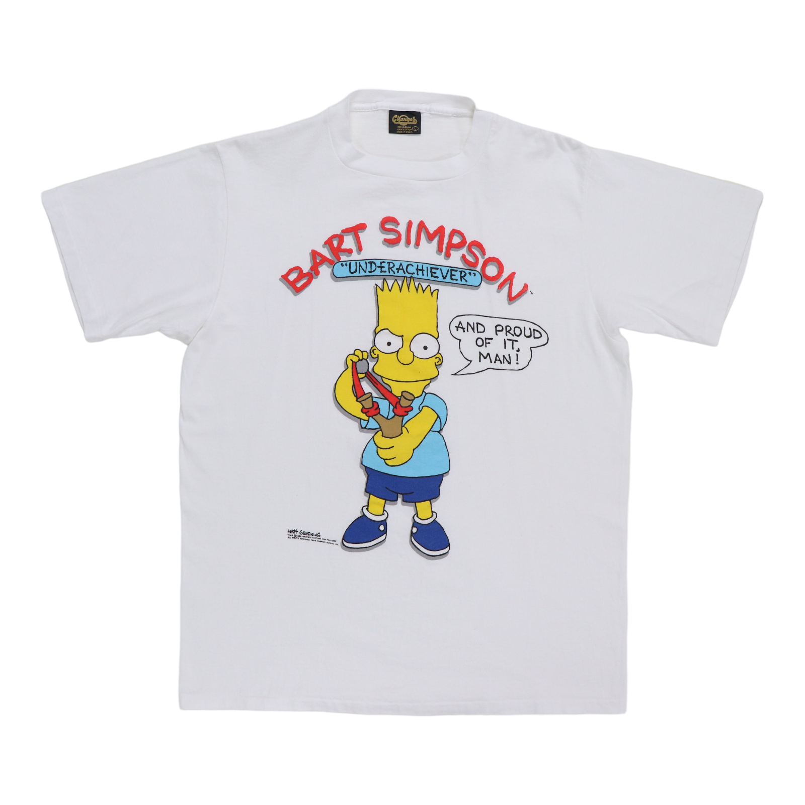 Original vintage 1989 The Simpsons Bart Simpson Underachiever Shirt ...