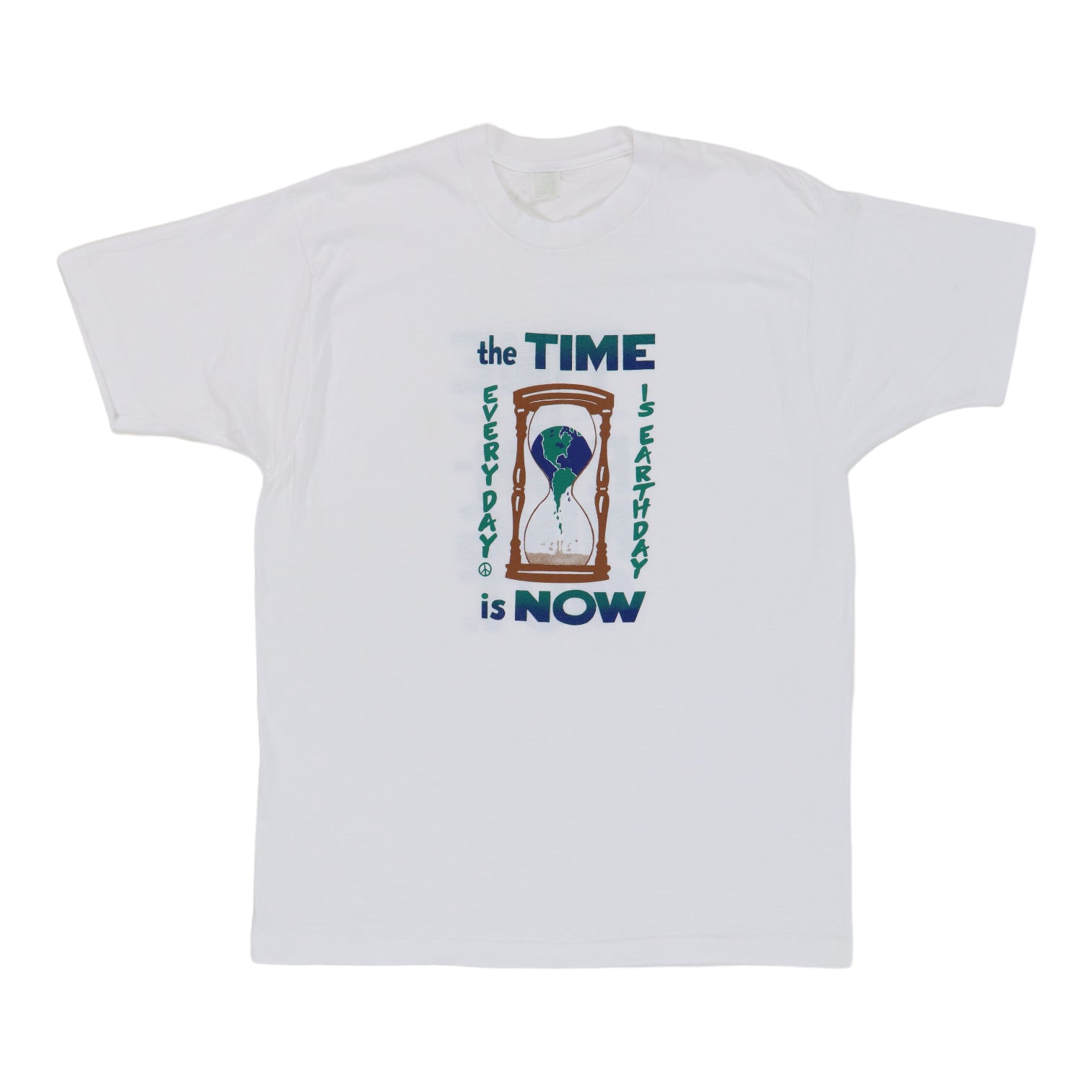 Original vintage 1990s Earthday The Time Is Now Shirt | WyCo Vintage
