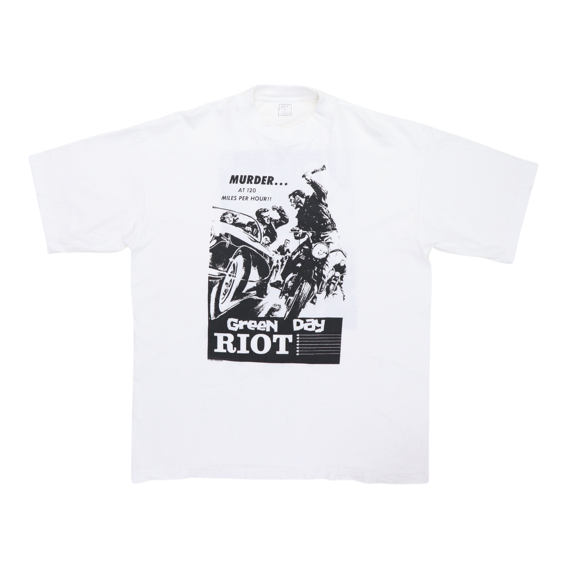 1995 Green Day Riot Euro Tour - Authentic Vintage T-Shirt | WyCo Vintage
