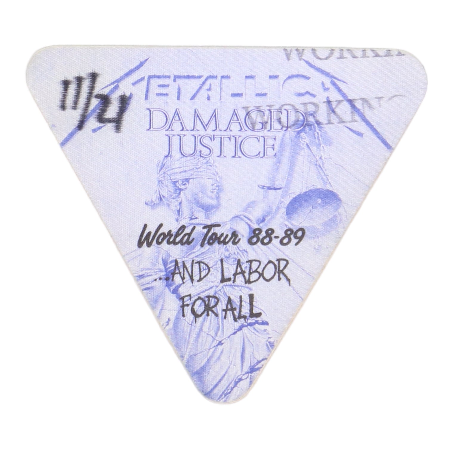 1988 Metallica Damaged Justice Backstage Pass – WyCo Vintage