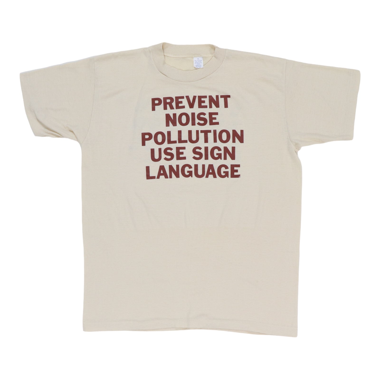Original vintage 1970s Prevent Noise Pollution Use Sign Language Shirt ...