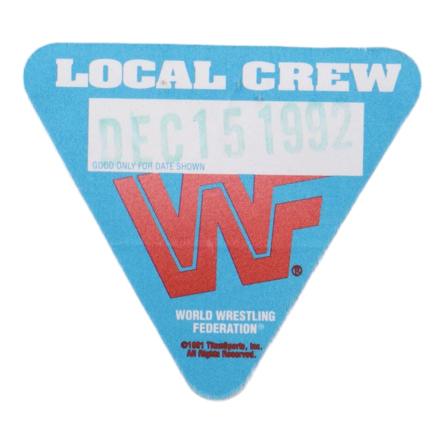 Original vintage 1992 WWF World Wrestling Federation Backstage Pass ...