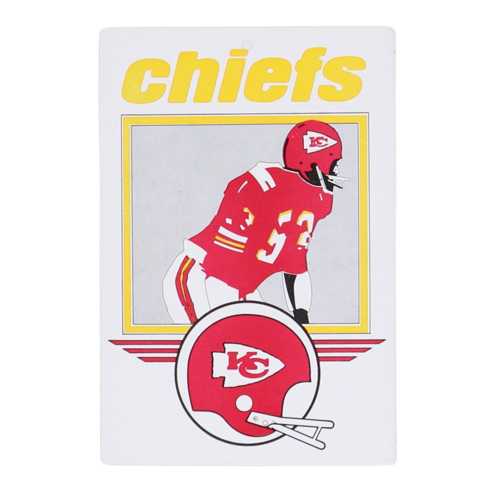 Original vintage 1970s Kansas City Chiefs Mobile Placard | WyCo Vintage