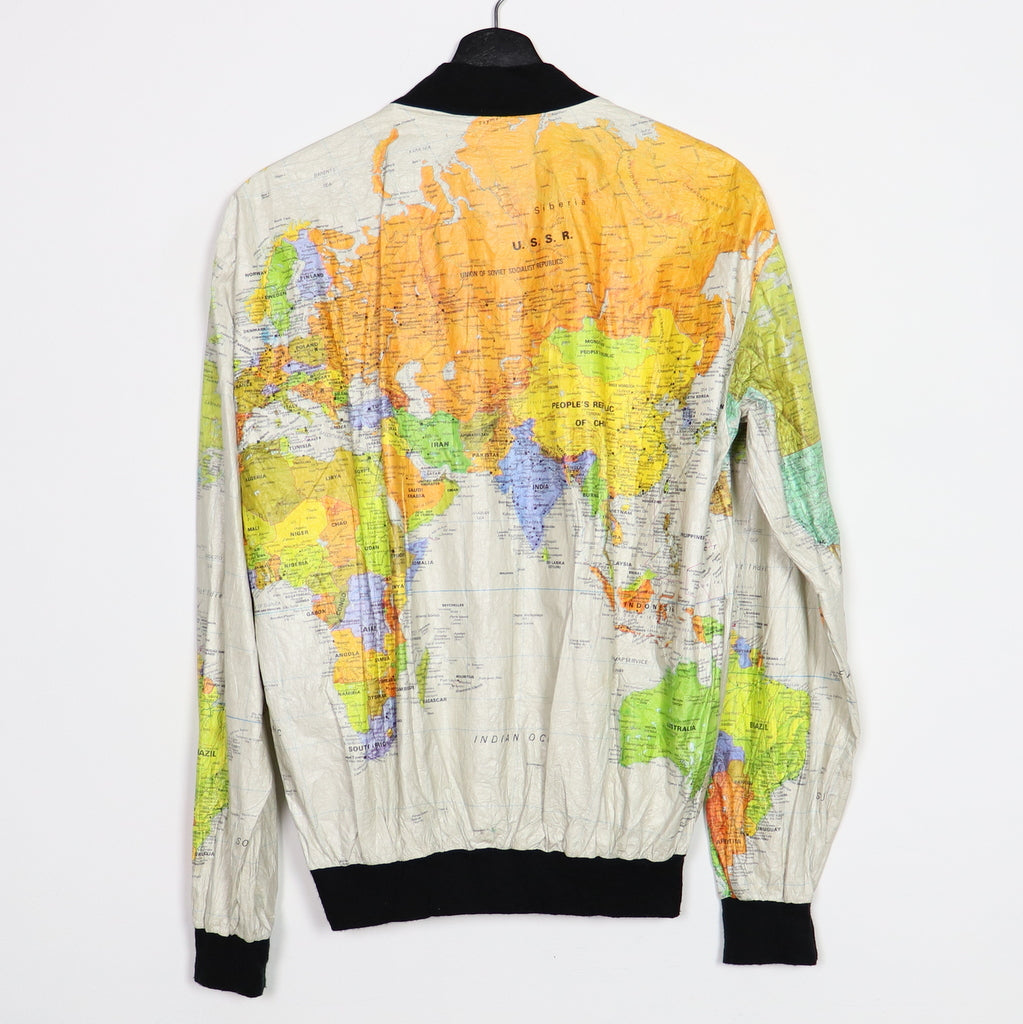 1990s Wearin' The World Globe Map Jacket – WyCo Vintage