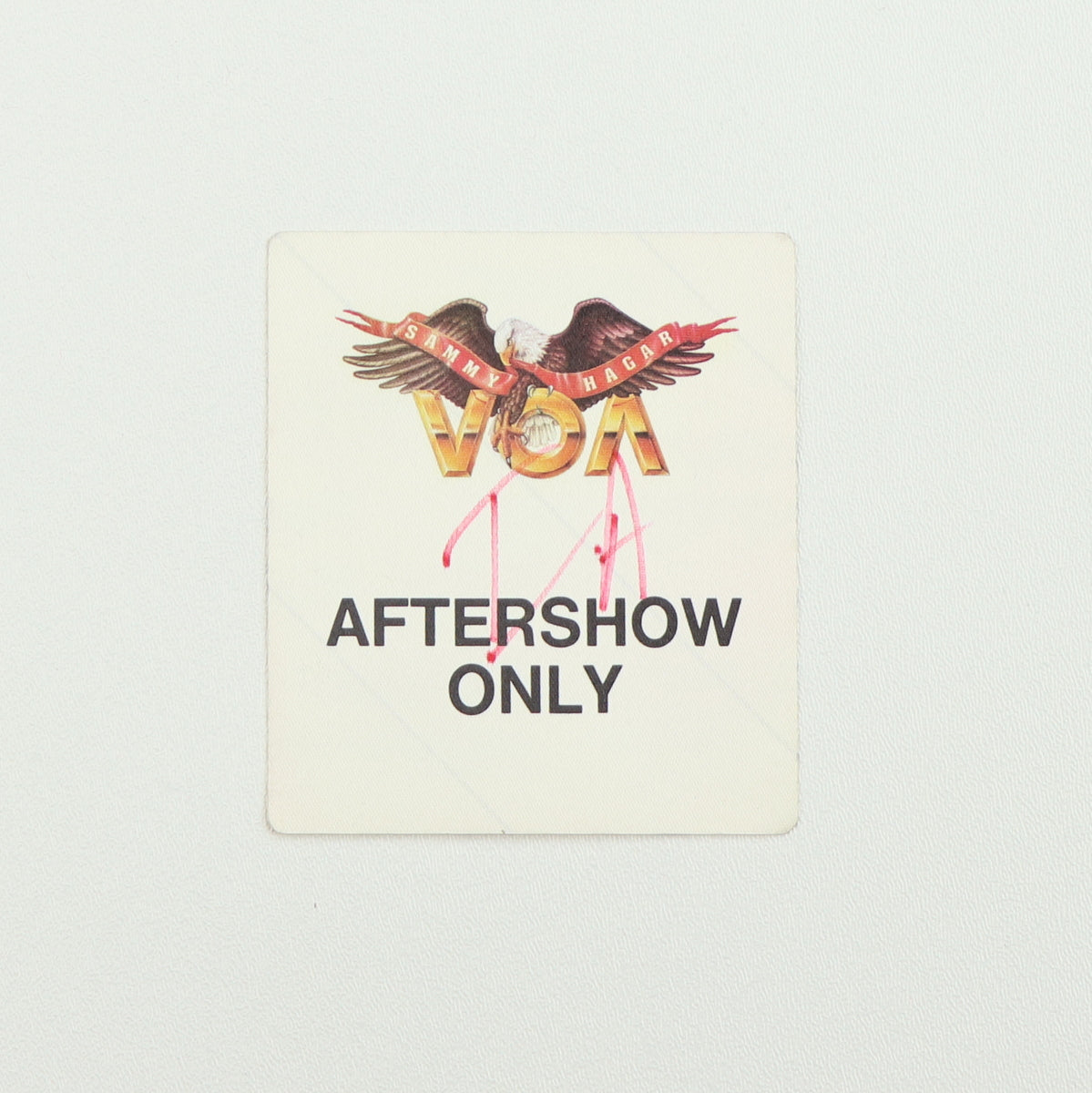 1984 Sammy Hagar VOA Tour Aftershow Only Backstage Pass – WyCo Vintage