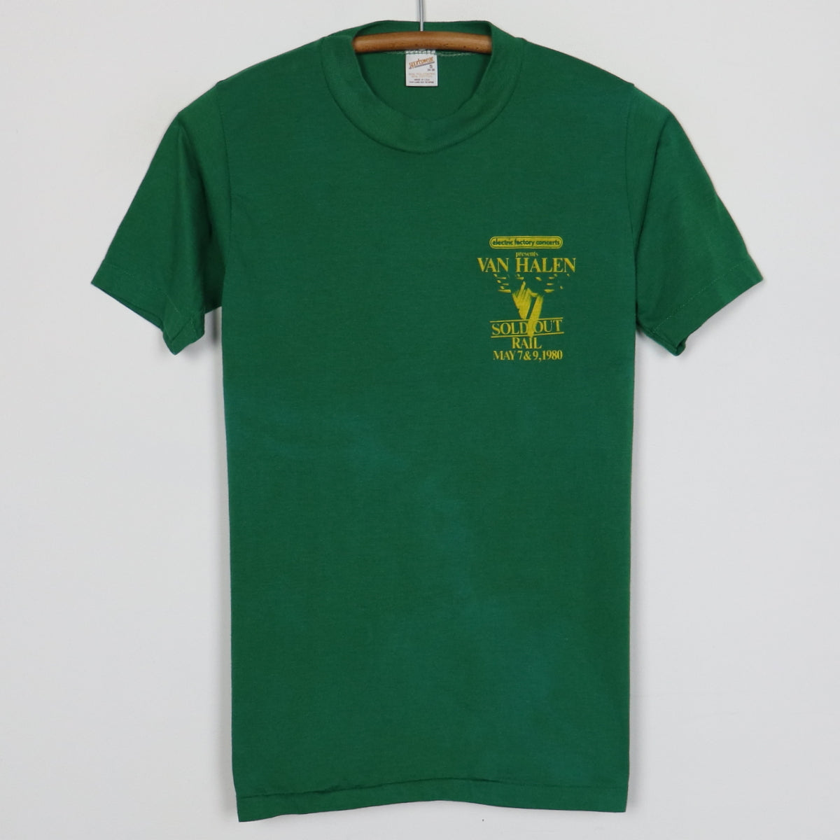 1980 Van Halen Electric Factory Concerts Crew Tour Shirt | WyCo Vintage