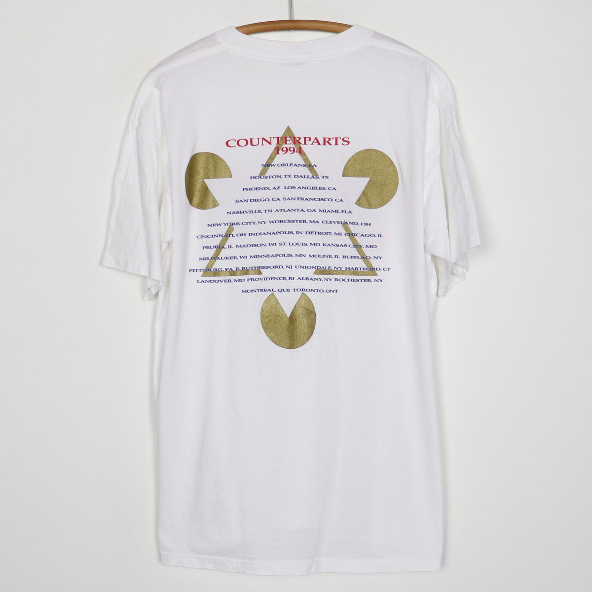 Original vintage 1994 Rush Counterparts Tour Shirt | WyCo Vintage