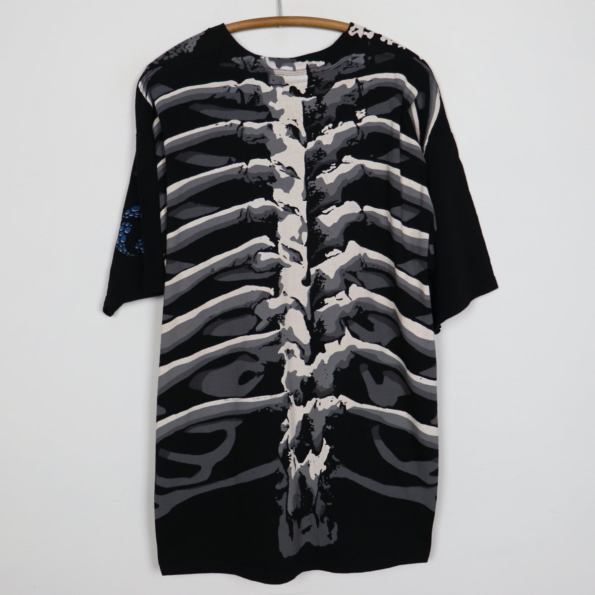 1992 Skull All Over Print Liquid Blue Shirt – WyCo Vintage