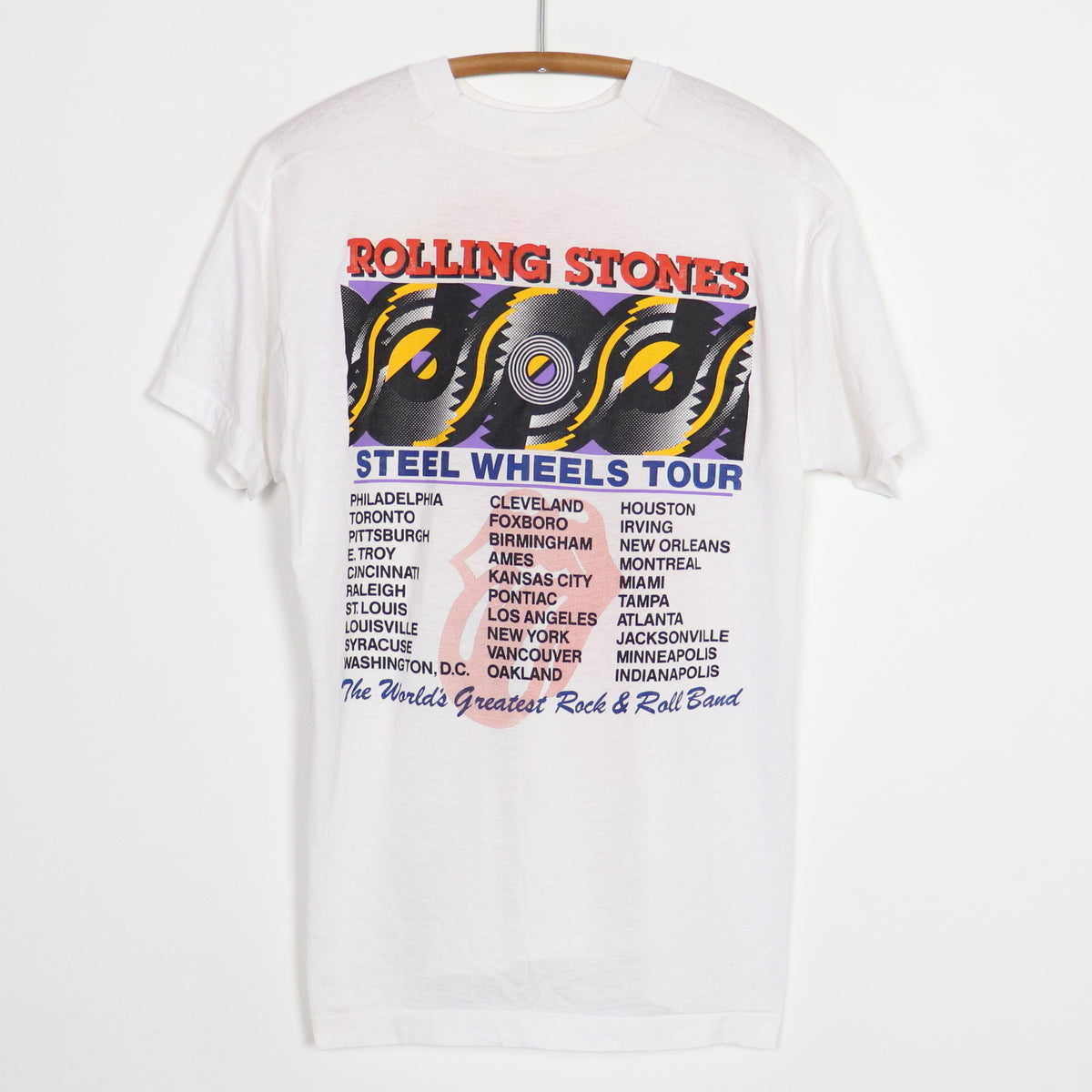 1989 Rolling Stones Steel Wheels Tour Shirt – WyCo Vintage