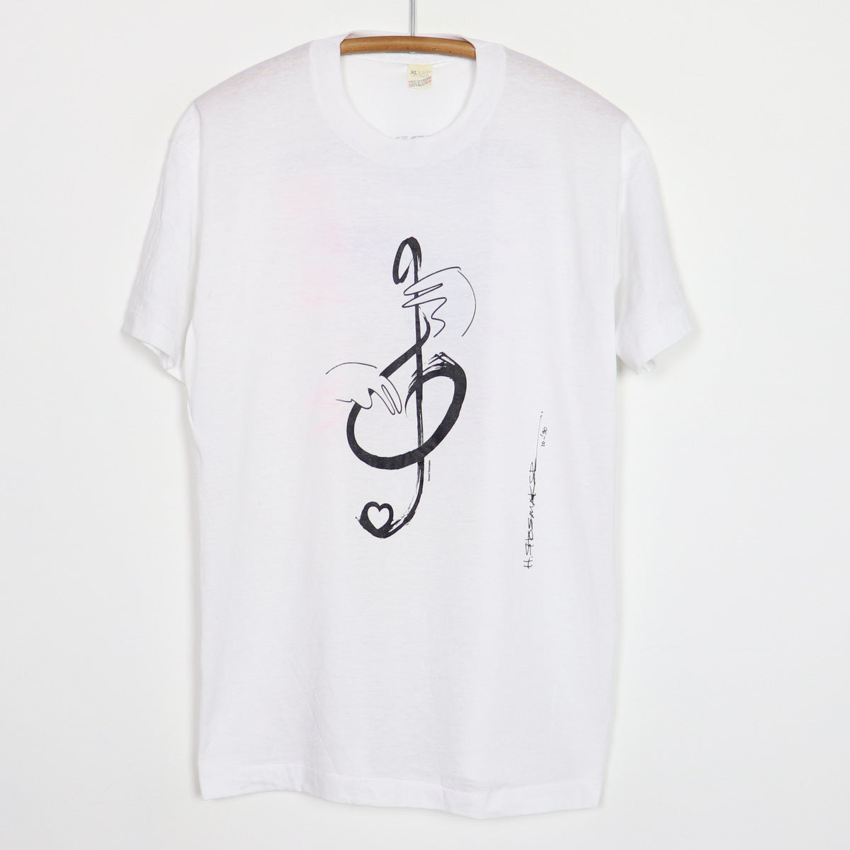 1990 Heart Treble Clef Mark Luebbe Benefit Shirt – WyCo Vintage