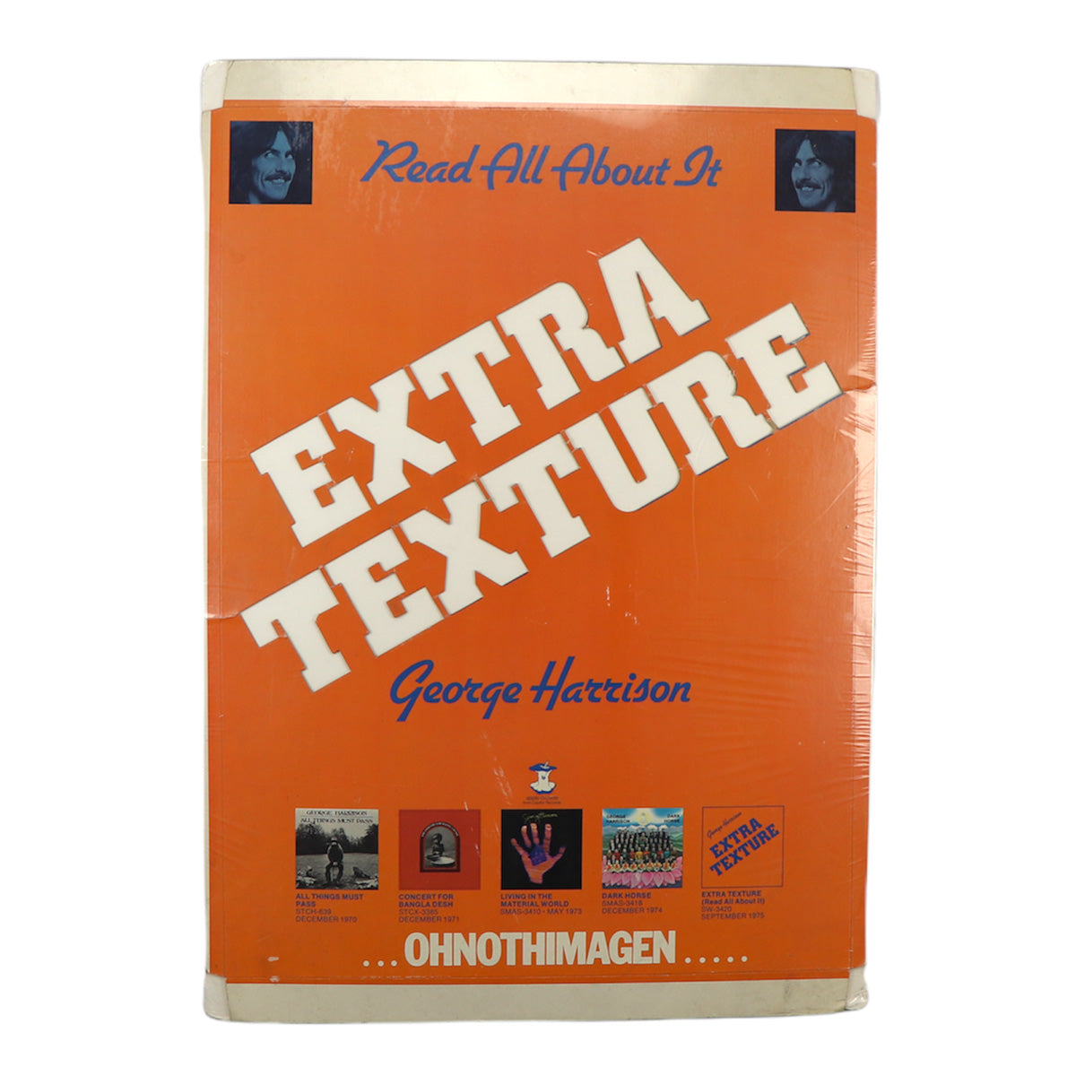 Original vintage 1975 George Harrison Extra Texture Cardboard Display ...