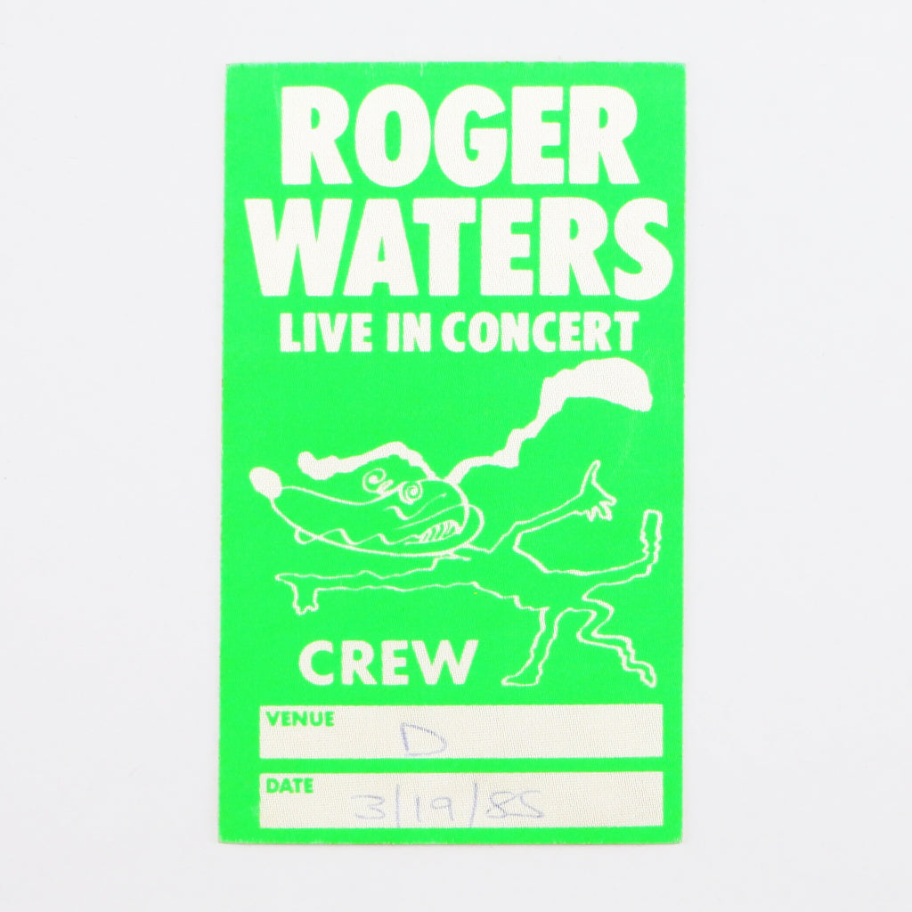 Original vintage 1985 Roger Waters Live In Concert Crew Pass | WyCo Vintage