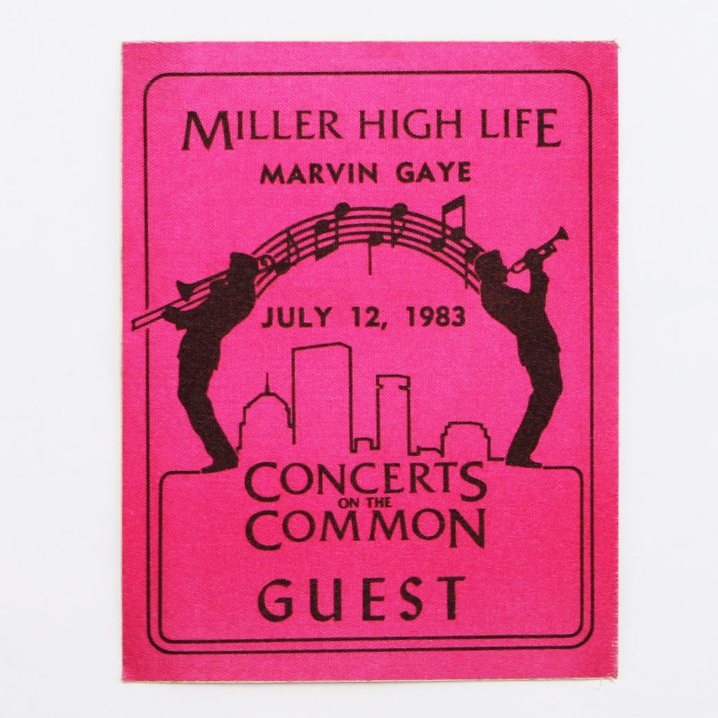1983 Marvin Gaye Concerts On The Common Guest Pass | WyCo Vintage